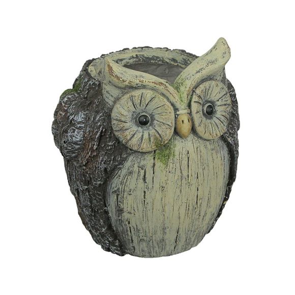 Special T Imports | Other | Resin Tree Bark Owl Planter Decorative ...